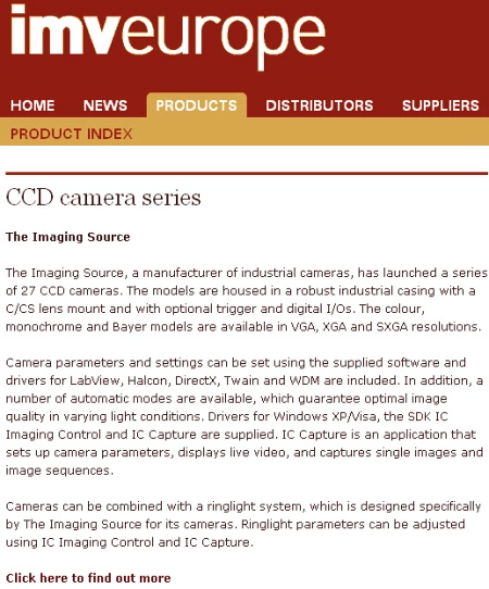 The Imaging Source Press Review - May 2008